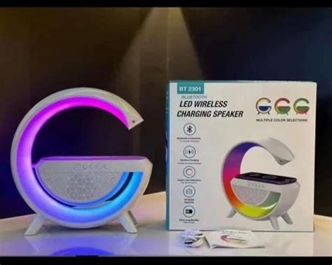 Ak301 G Shape Wireless Charging Speaker With Multicolor Led Effects
