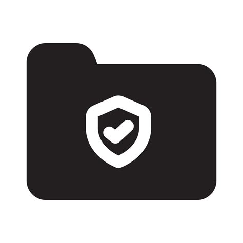 Secure Folder Icon Solid Style 19197268 Vector Art At Vecteezy