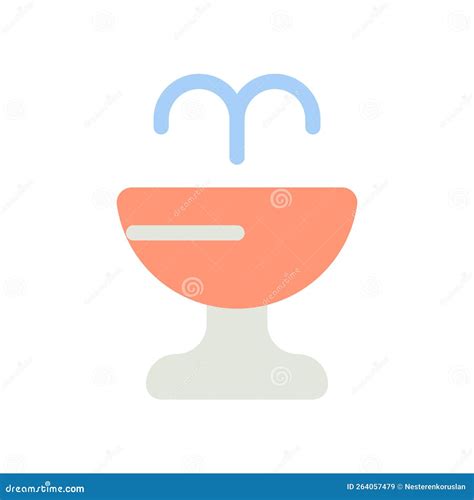 Public Water Fountain Flat Color Ui Icon Stock Vector Illustration Of