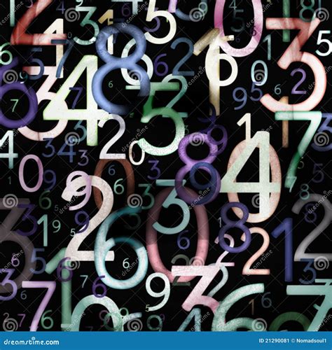 Colorful Numbers And Symbols Made Of Abstract Geometric Shapes Cartoon