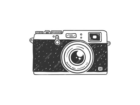 Premium Vector Analog Camera Retro Handdrawn Camera Illustration In