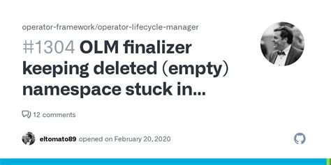 Olm Finalizer Keeping Deleted Empty Namespace Stuck In Terminating State · Issue 1304