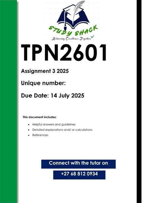 Tpn2601 Assignment 3 Quality Answers 2025 Teaching Practice For
