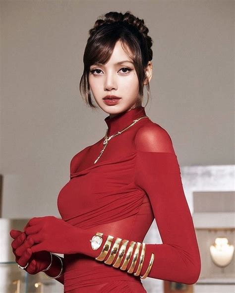 Lisa X Bvlgai Lalisa Manobal Blackpink Red Outfit