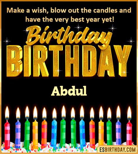 Happy Birthday Abdul  🎂 Images Animated Wishes【28 S】