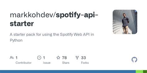 github markkohdev spotify api starter a starter pack for using the spotify web api in python