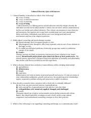 Cultural Diversity Quiz Answers Explanation Docx Cultural Diversity