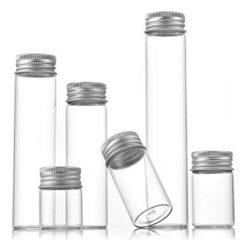 Small Glass Containers Clear Liquid Bottles Empty Storage Vials Mini