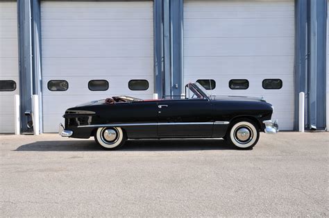1950 Ford Custom Convertible Black Classic Old Vintage Usa