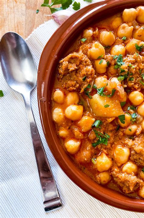 Spanish Chickpea And Chorizo Stew Potaje De Garbanzos Y Chorizo Recipe