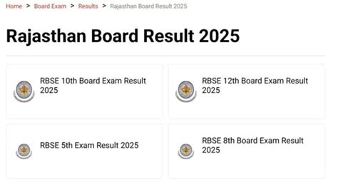 Rbse Bser Rajasthan Board Class 10th Result 2025 Release At Rajeduboard