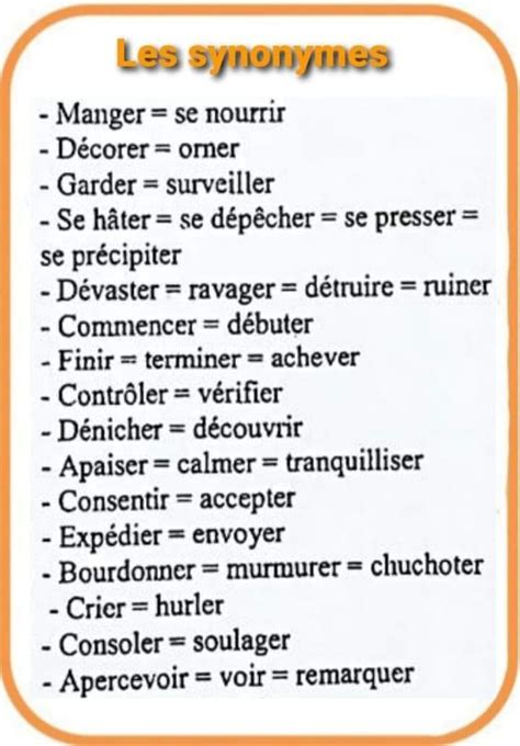 Les Synonymes Et Les Antonymes Pour 5ème Et 6ème Année