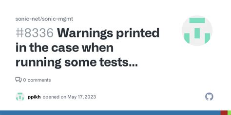 Warnings Printed In The Case When Running Some Tests Which Do Not Have