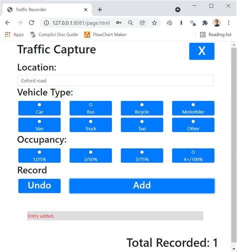 Github Aidan O Brien Trafficcounter A Web Application Using Js Html