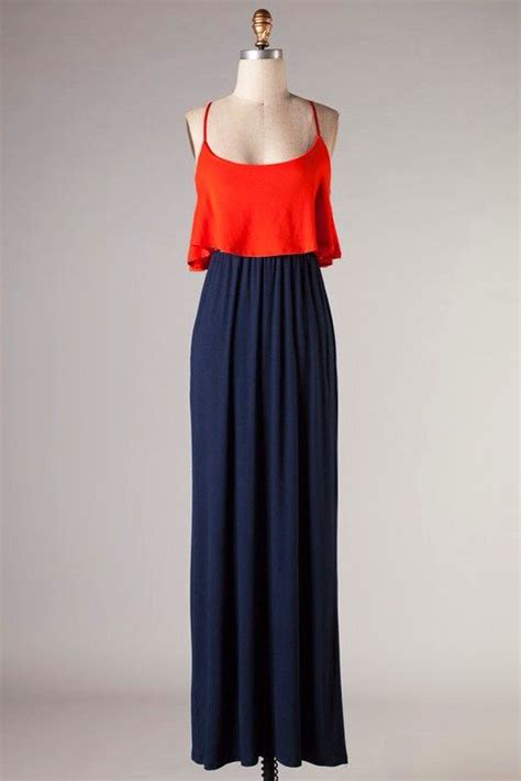 Maxi Dress With Ruffled Top By Sabrinafashiontrends On Etsy 4600