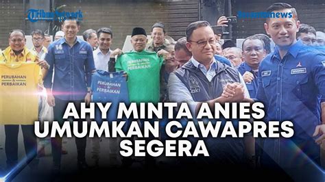 Konferensi Pers Partai Demokrat Kejar Waktu AHY Minta Anies Segera