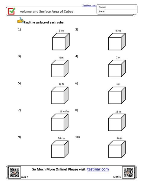 Cube Properties Worksheets Worksheets Day