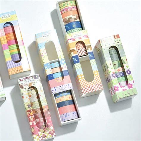 ชุดเทป Washi Creative การจัดส่งแบบสุ่ม อุปกรณ์งานฝีมือ Diy Chl Store