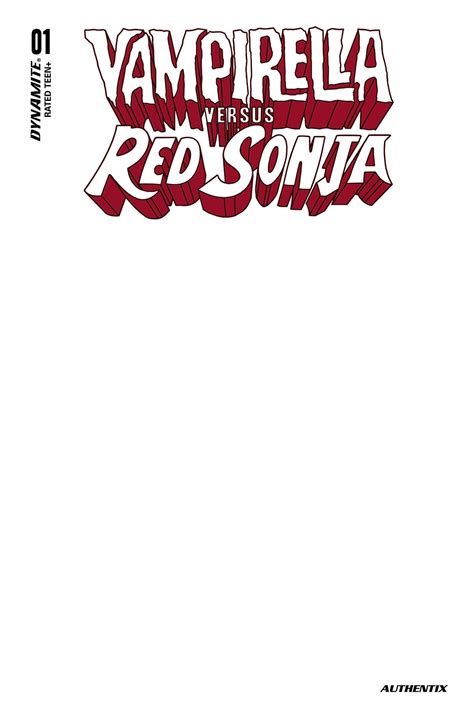 Vampirella Vs Red Sonja 1 Blank Authentix Variant Cover F Legacy
