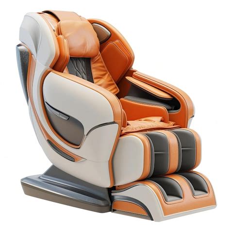 Beautiful Massaging Chair Isolated On Cream Background Premium Ai