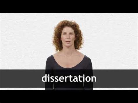 DISSERTATION Definition And Meaning Collins English Dictionary