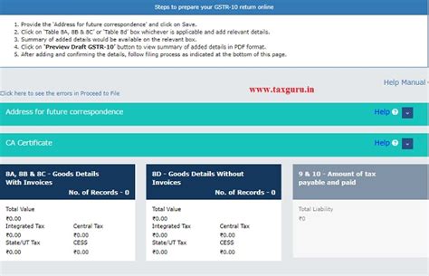 Steps To Resolve The Error ‘invalid Summary Payload In Gstr 10