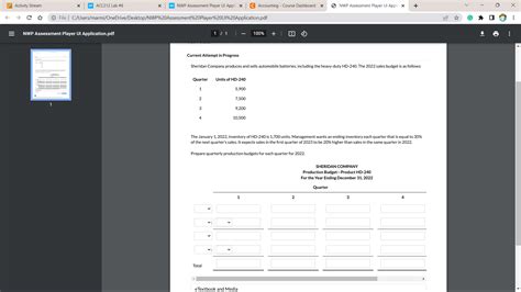 Solved Current Attempt In Progress Sheridan Company Produces
