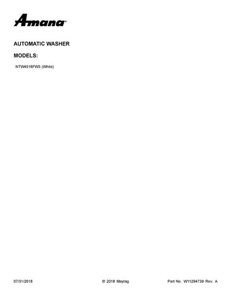 Ntw4516fw3 A 1 Appliance Model Lookup