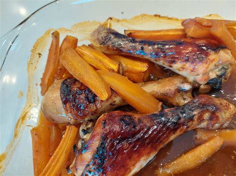 Poulet Caramélisé Au Miel Et Carottes Rôties Ingrid Kinet Diététicienne