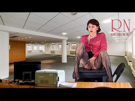 Naked Bitch Shows Striptease In The Office With Open Legs Wide Fuck