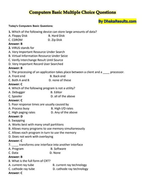 computers basic mcq questions 3 pdf