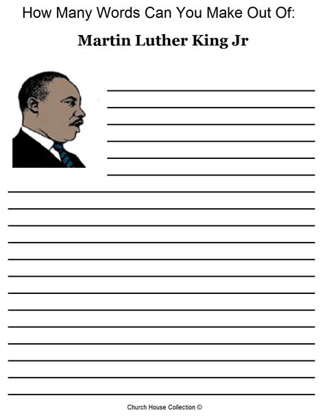 Worksheets Martin Luther King