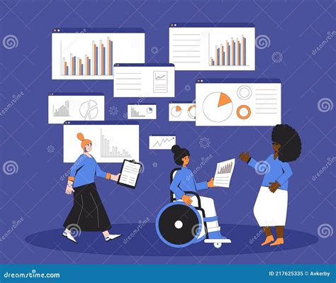 Data Scientists Business Analyst Concept Characters With Schemes And