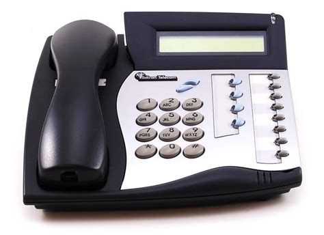 Tadiran Coral Flexset 120d Charcoal Display Phone Silver Face