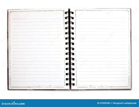 Binder Notebook Isolated Stock Image Image Of Open Note 22909583