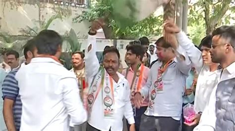 Ncp Workers Celebrate Anil Deshmukhs Bail In Extortion Case