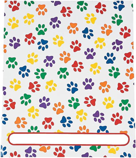 Paw Print Patterned Pocket Folders Set Of 12 Philippines Ubuy