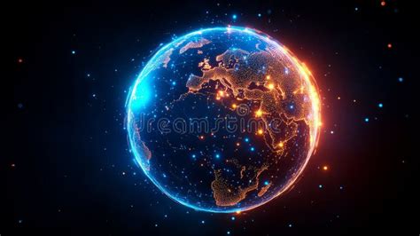 Global Network Visualization With Bright Connections A Stunning Digital