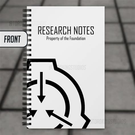 Scp Foundation Research Notes Spiral Notebook Pod Etsy