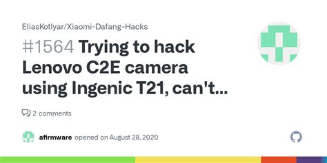 Trying To Hack Lenovo C2e Camera Using Ingenic T21 Cant Boot Into