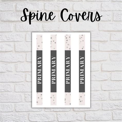 Printable Lds Binder Cover Primary Stars Etsy