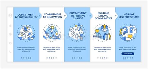 Organizational Core Values Onboarding Vector Template Stock Vector