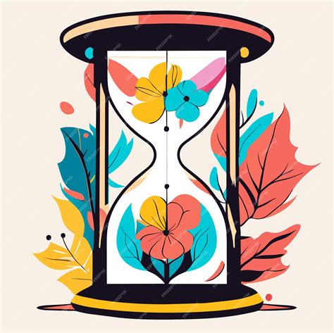 Premium Vector Illustration Of An Hourglass Filled With Vibrant