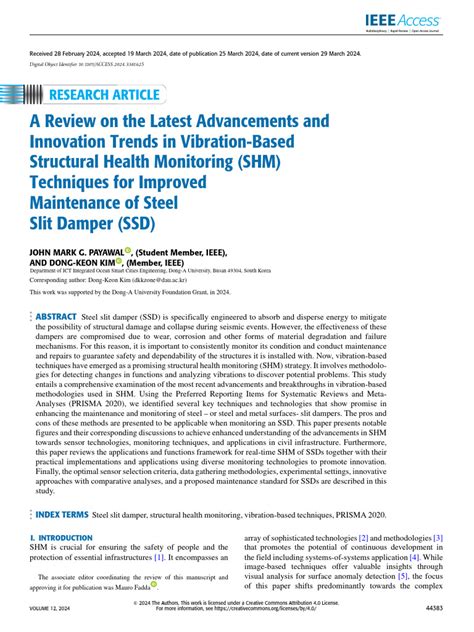 A Review On The Latest Advancements And Innovation Trends In Vibration