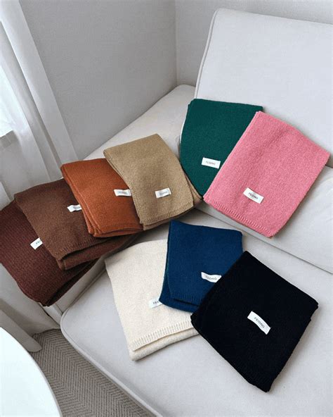 묶음할인 13컬러 남녀공용 퍼스널컬러 무지 니트 머플러 목도리 에이블리