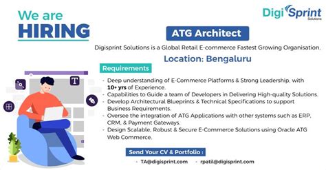 Hiring Jobopportunity Atgarchitect Bangalorejobs Digisprintsolutions Joinourteam