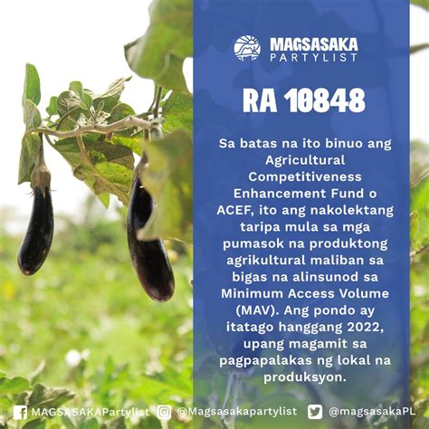Sa Pamamagitan Ng Pagpataw Ng Taripa Magsasaka Partylist