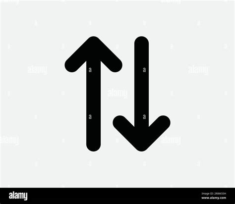 Up And Down Arrow Icon Upload Download Network Server Connection Direction Navigation Black