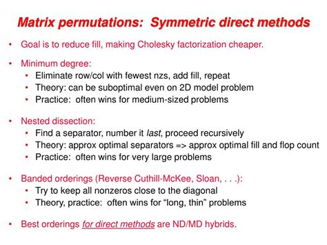 Ppt Column Cholesky Factorization Ar T R Powerpoint Presentation