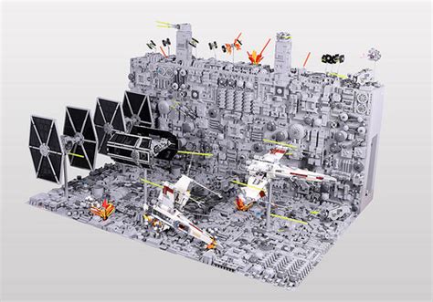 Massive Lego Star Wars Trench Run Diorama The Brothers Brick The